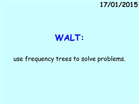 Frequency Trees Teaching Resources