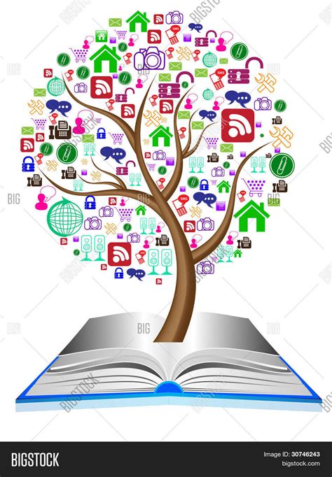Social Media Icons Set Tree Shape Vector Photo Bigstock