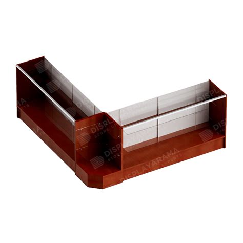 Cherry Retail Display Case 2x Display Cases 1 Corner