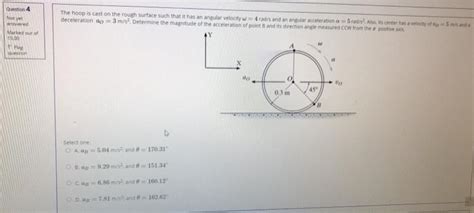 Solved Questie 4 Net The Hoop Is Cast On The Rough Surface