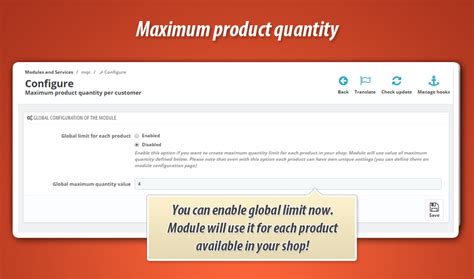 Maximum Product Quantity Per Customer