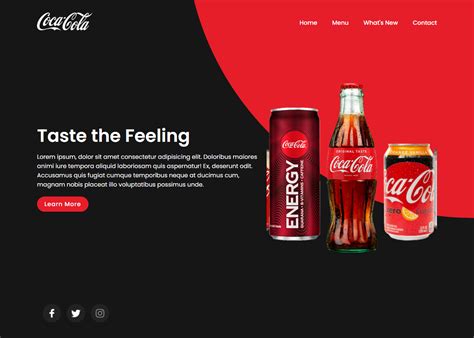 Github Marcuscaiadocoke Coca Cola Landing Page