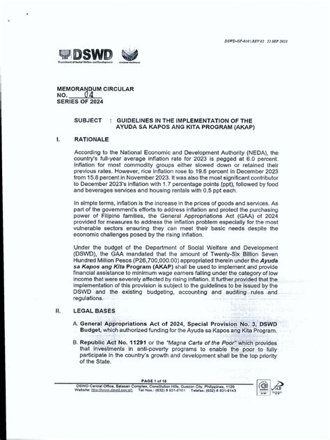 Guidelines In The Implemention Of The Akap Pdf