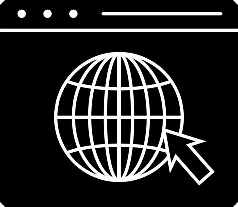 Black And White Web Browser Window Icon 24276193 Vector Art At Vecteezy