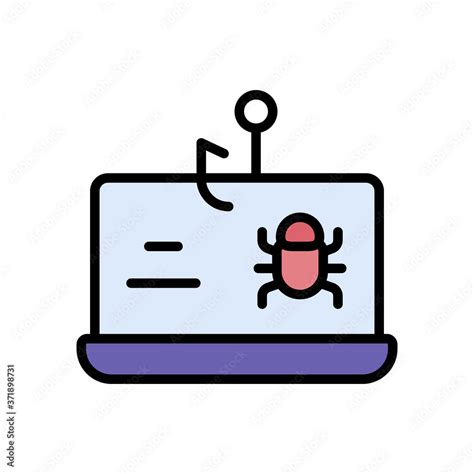 Laptop Cyber Attack Icon Simple Color With Outline Vector Elements Of Hacks Icons For Ui And Ux