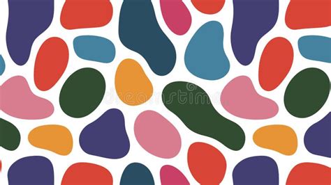 A Colorful Abstract Blob Pattern On White Backdrop Stock Vector Illustration Of Background