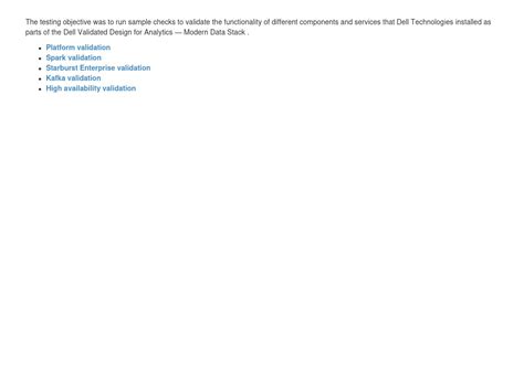 Component Validation Design Guide—modern Data Stack With Red Hat