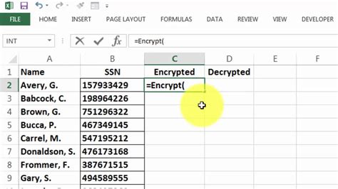 Encryption Of Confidential Numbers In Excel Youtube