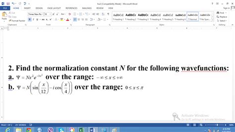solved find the normalization constant n for the following