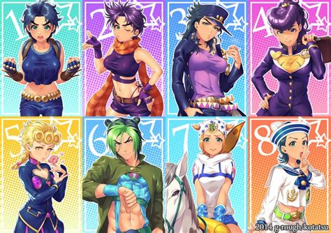 Jojos Main Characters Gender Swap Jojos Bizarre Adventure Jojo