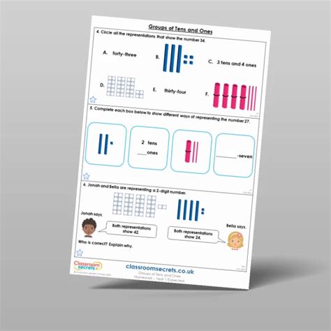 Year 1 Groups Of Tens And Ones Practical Activities Resource Classroom Secrets
