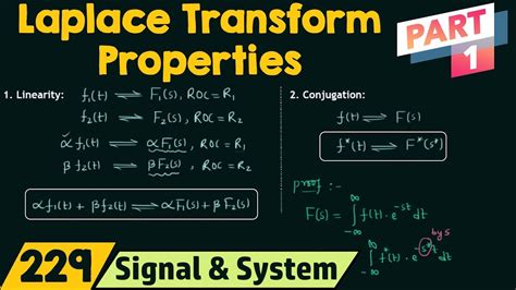 Properties Of Laplace Transform Part 1 Youtube