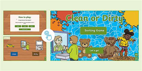 Clean Or Dirty Interactive Sorting Game Teacher Made
