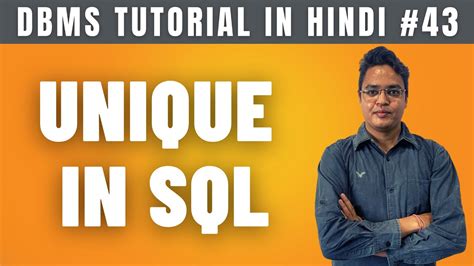 Unique Constraint In SQL Hindi Unique Key Lecture 43 YouTube