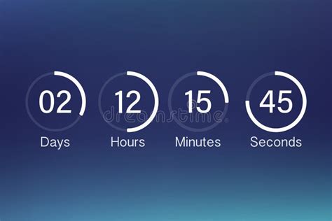 Countdown Clock Counter Timer Ui App Digital Count Down Circle Board