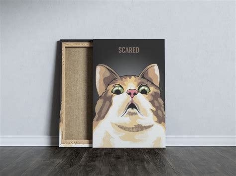 Scared Cat Meme Poster Funny Memes Funny Present Meme Poster Funny Poster Meme Memes Poster
