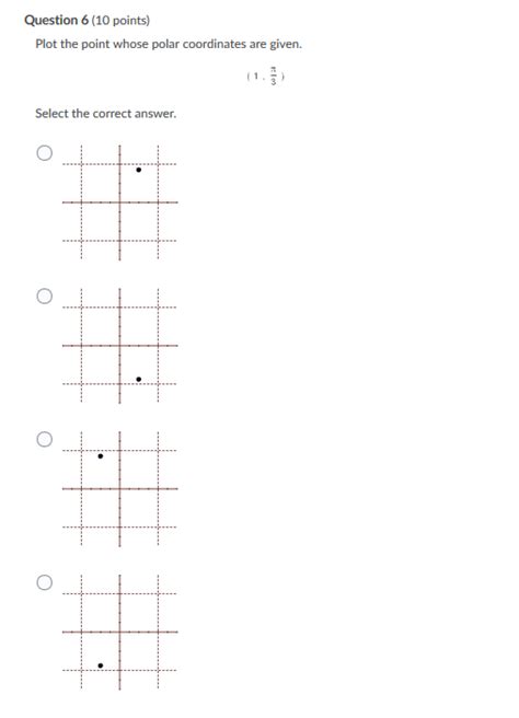 Solved Question Points Plot The Point Whose Polar Chegg Com