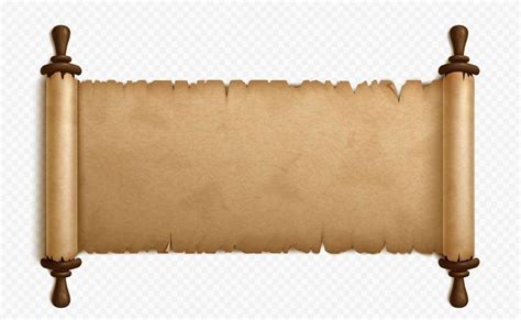 Realistic Open Parchment Scroll On Transparent Pergamino Imagenes De