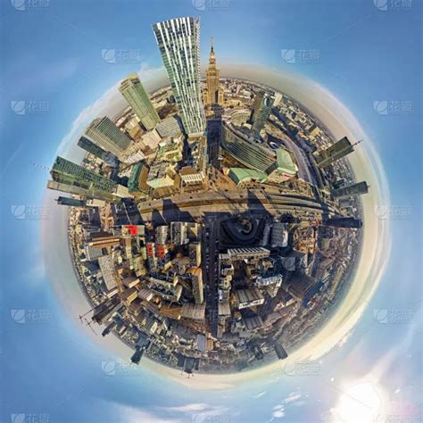 无人机华沙城市都市风景全景航拍视角小的丹尼尔里伯斯金行星设计素材 花瓣网