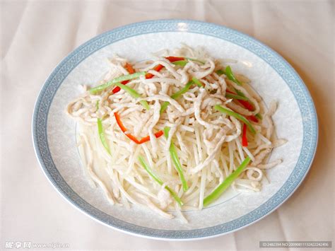 银芽肉丝摄影图 传统美食 餐饮美食 摄影图库 昵图网