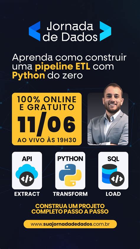 Pipeline De Dados Em Python Do Zero Ao Deploy Workshop Aberto Dia 1106 ás 19h30 Se Inscreva