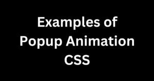 Popup Animation Css