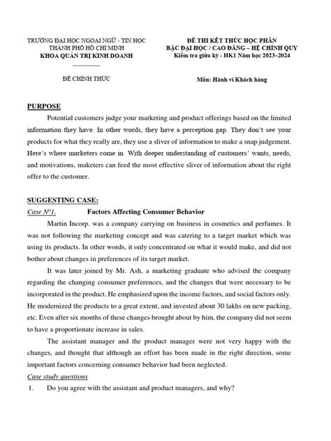 Midterm Assignment Hvkh Huflit Hk1 2023 Download Free Pdf Marketing