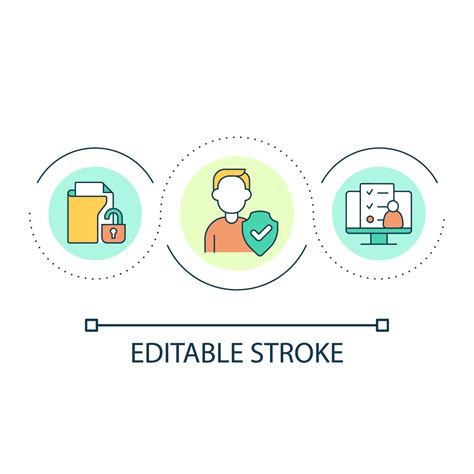 Personal Data Security Loop Concept Icon Sensitive Information Protection Internet Technology