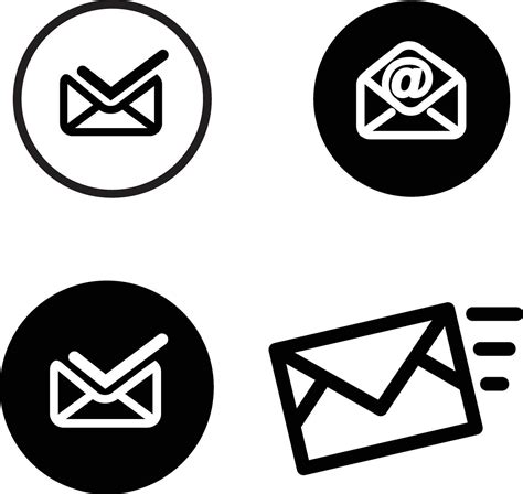 Email Icon Outline Element Open Envelope Pictogram Line Letter Symbol