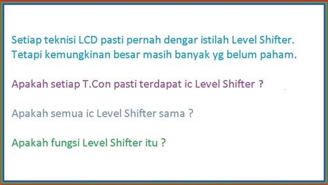 Master Lcd Repair Memahami Fungsi Ic Level Shifter