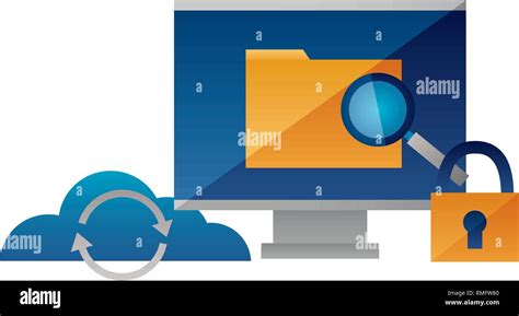 Computer File Cloud Storage Security Stock Vector Image And Art Alamy