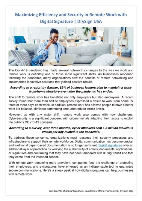 Ppt Maximizing Efficiency And Security In Remote Work With Digital