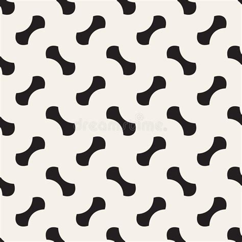 Vector Geometric Seamless Pattern With Curved Shapes Grid Abstract