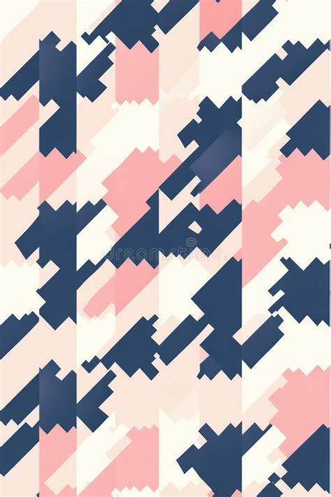 Illustration Of A Classic Houndstooth Pattern Reimagined In Fresh