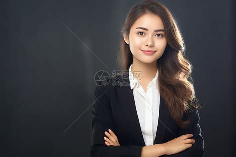 双臂交叉的商务女性高清图片下载 正版图片600644541 摄图网