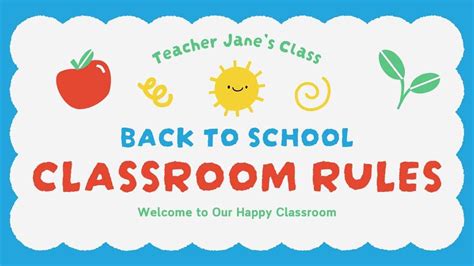 Back To School Classroom Rules Free Slides Template — Slidescarnival