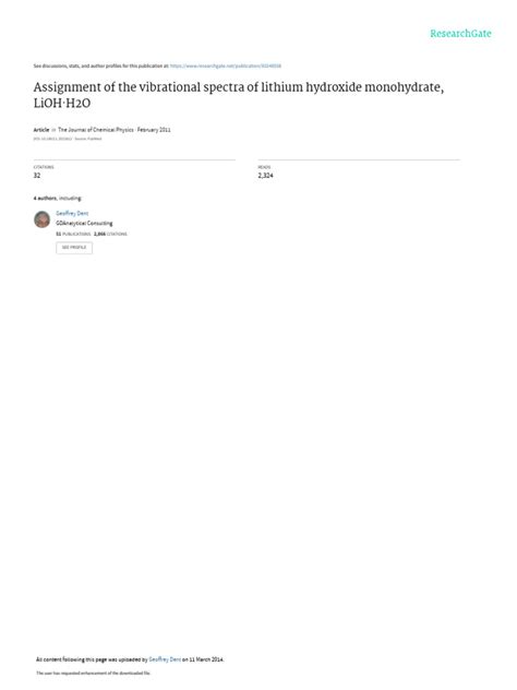 Assignment Of The Vibrational Spectra Of Lithium H Pdf Infrared Spectroscopy Raman