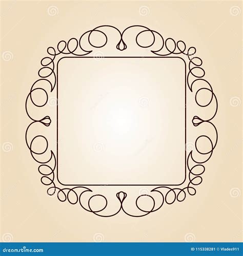 Vector Retro Frames Vector Illustrationbrown Beige Stock Vector