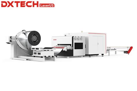 Uncoiling And Leveling Fiber Laser Cutting Machine Dxtechlaserus