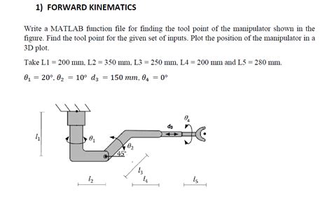 Solved Please Need Matlab Code For Forward Kinematicsforward