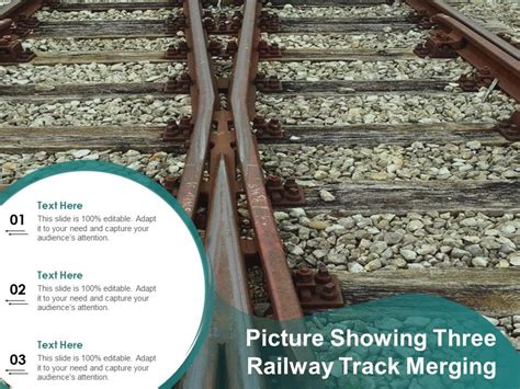 Picture Showing Three Railway Track Merging Ppt PowerPoint Presentation Pic