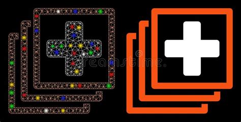 Medical Docs Vector Mesh Carcass Model And Triangle Mosaic Icon Stock Vector Illustration Of