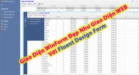 Fluent Design Form Thiết Kế Form Với Menu Accordion Devexpress