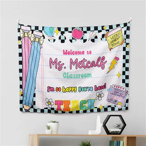 Personalized Welcome To My Classroom Banner Custom Teacher Name