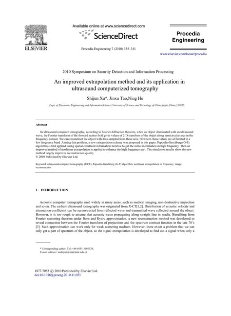 Pdf An Improved Extrapolation Method And Its Application In