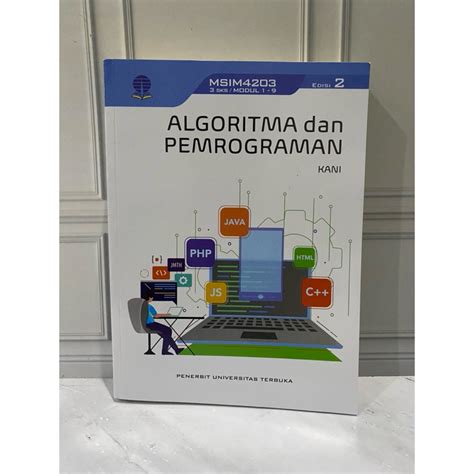 jual buku paket algoritma dan pemrograman msim4203 3 sks modul 1 9 modul ajar