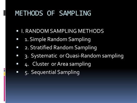 Principles Of Sampling Pptx
