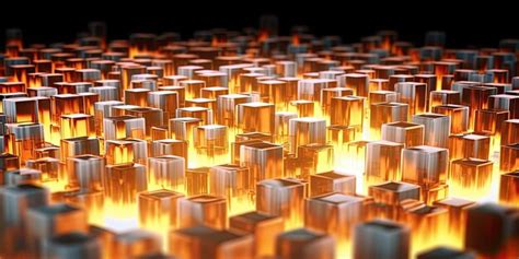 Premium Ai Image Abstract 3d Background Colorful Glowing Cubes Pattern Texture Generative Ai