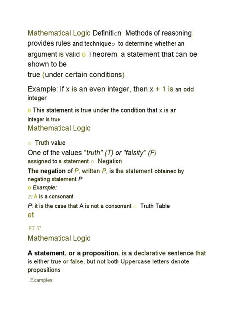 Mathematical Logic Pdf First Order Logic Logic