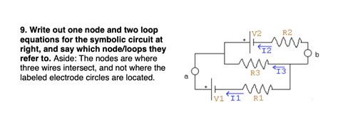 Solved V2 R2 9 Write Out One Node And Two Loop Equations
